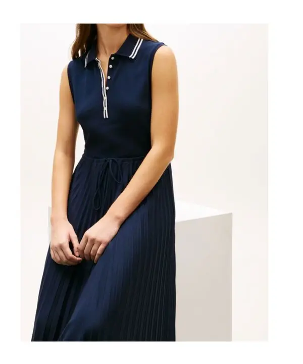 Tommy Hilfiger 1985 Pleated Sleeveless Midi Dress