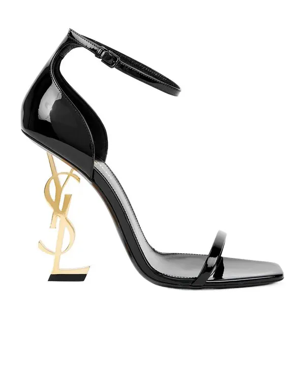 Paris Texas Logo Sculptural Heel Single-strap Sandal