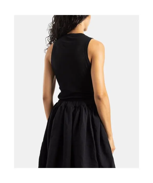 Comme Des Garçons Sleeveless Draped Pleated Blouse