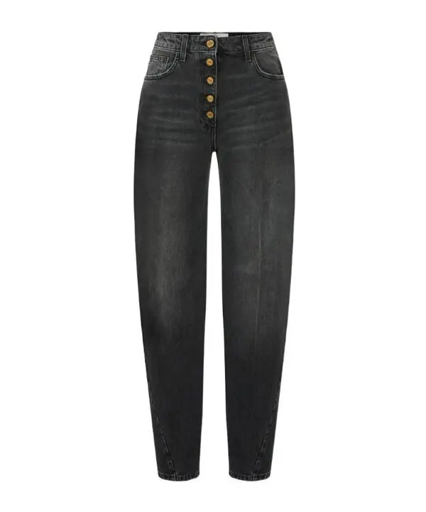 Elisabetta Franchi Button-up Faded-effect Jeans