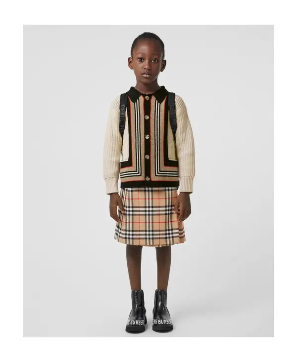 Burberry Lambskin Detail Vintage Check Kilt