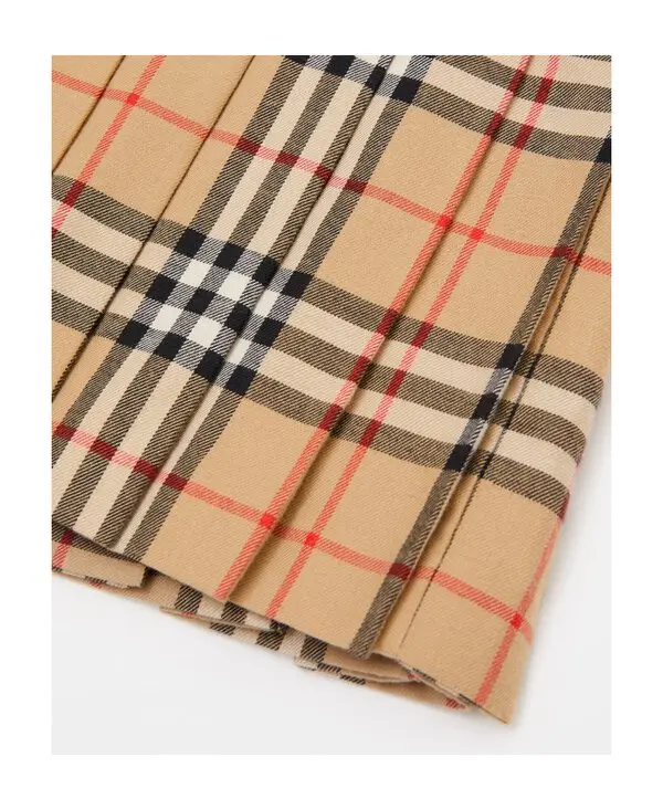 Burberry Lambskin Detail Vintage Check Kilt