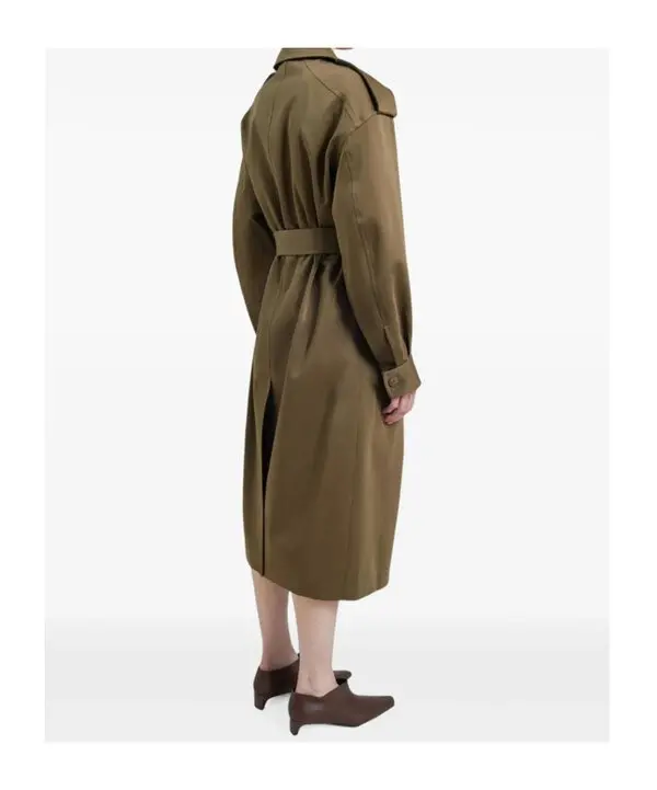 THE FRANKIE SHOP Buttoned Long-sleeve Trench Coat