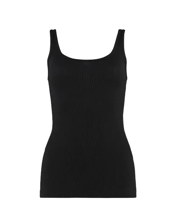 Vince Ribbed Sleeveless Tank Top