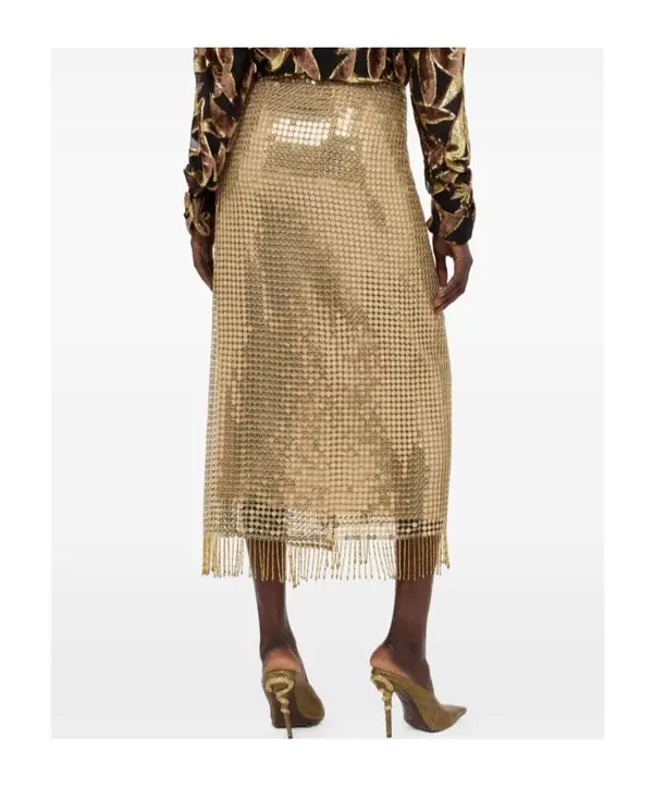 Roberto Cavalli Embellished Fringe Skirt