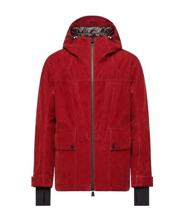 Moncler Airolo Corduroy Insulated Hooded Ski Jacket
