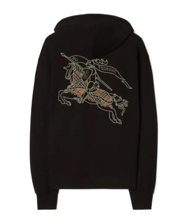 Burberry Check B Motif Cotton Zip Hoodie