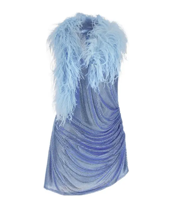 Giuseppe Di Morabito Draped Feather Mini Dress