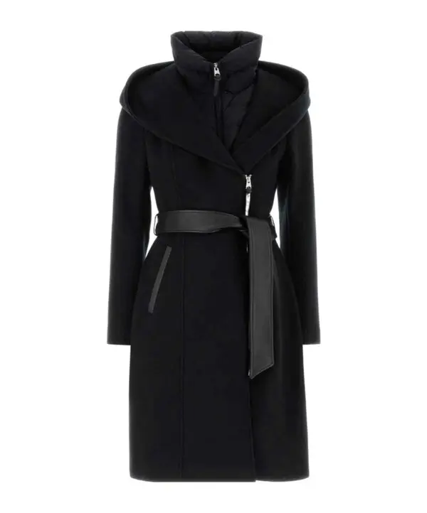 Mackage Shia Belted Funnel-neck Coat