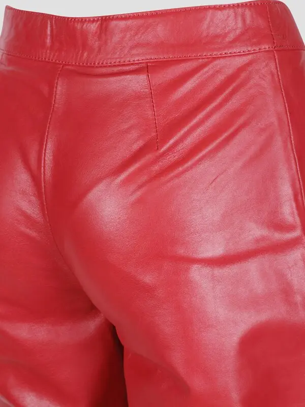THE FRANKIE SHOP Jessa Leather Trousers - Red