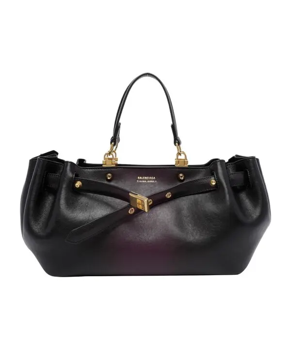 Balenciaga Small Fan Tote Bag - Black