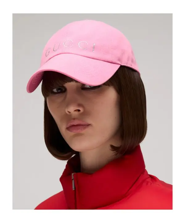 Gucci Canvas Baseball Hat With Print