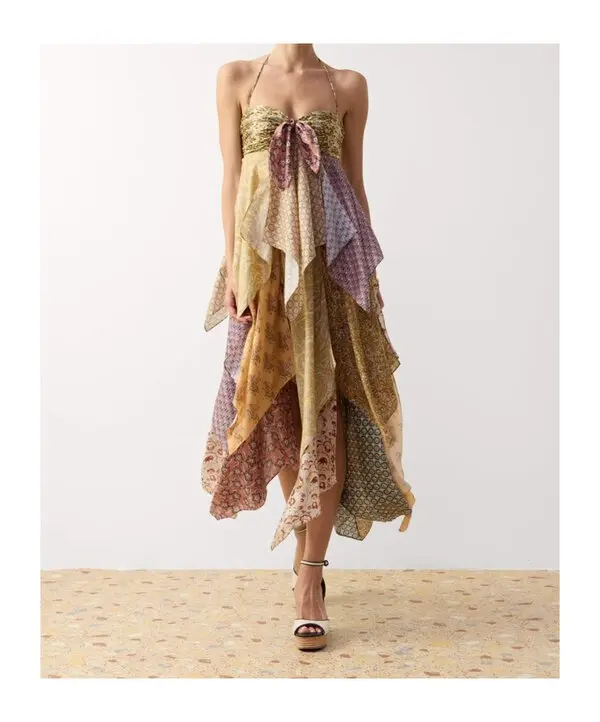 Zimmermann Fairlight Scarf Halter Dress