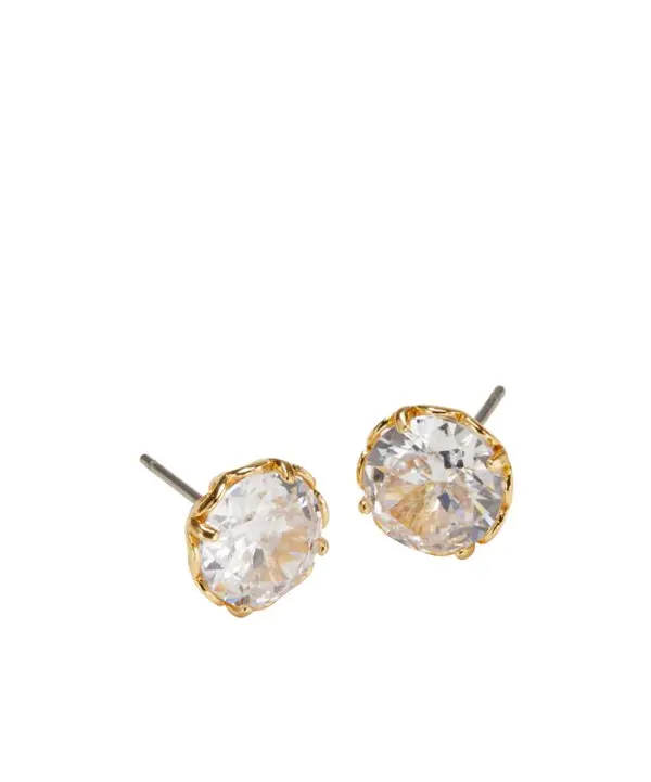 Kate Spade New York Prong-set Round Crystal Stud Earrings - White