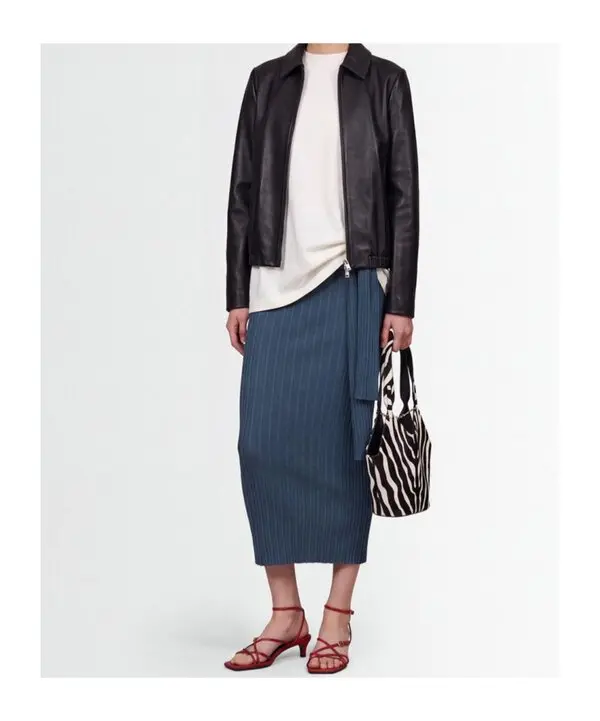Giuseppe Di Morabito Ribbed Knit Skirt With Draped Sash
