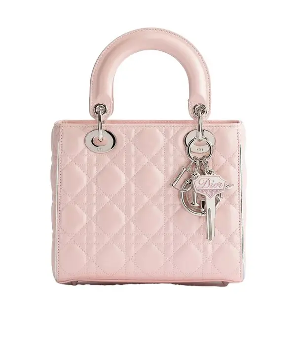 Dior Small Lady Drive-in Shoulder Bag - Pink
