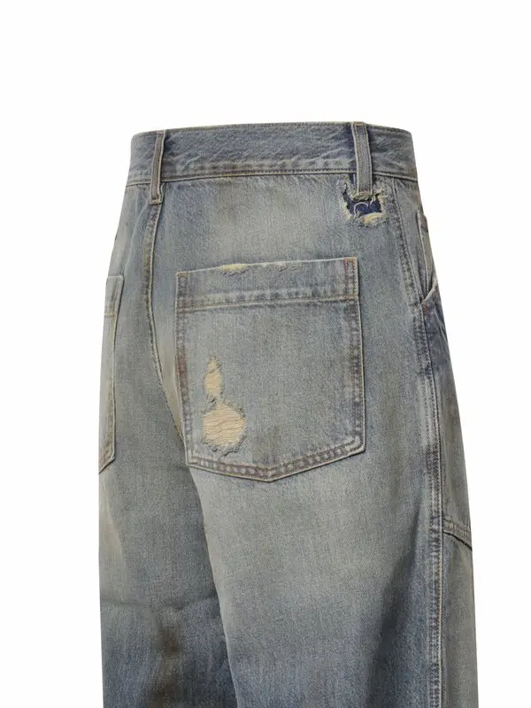 ANN DEMEULEMEESTER Distressed Wide-leg Jeans