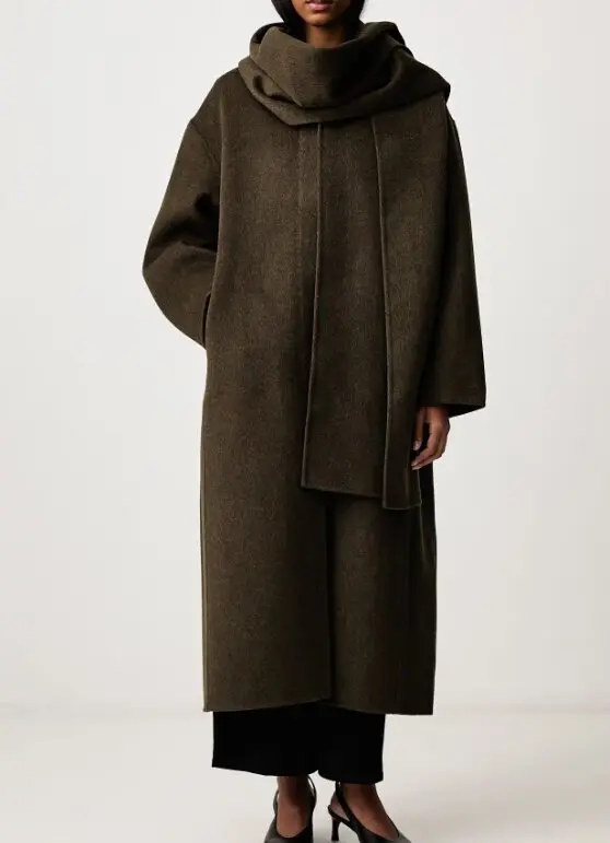 Soeur Scarf-collar Long Coat