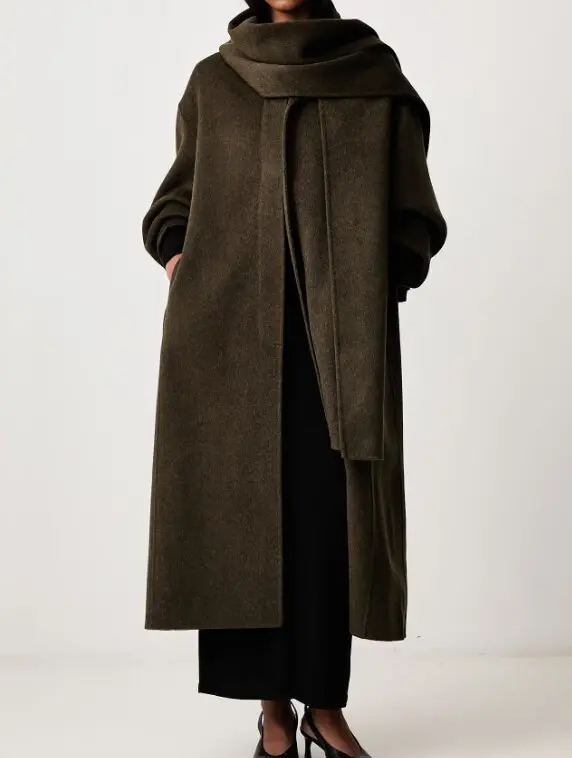 Soeur Scarf-collar Long Coat