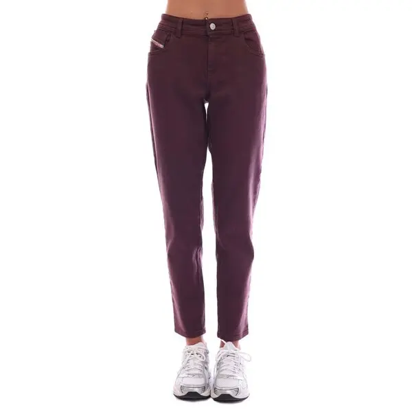 DIESEL® Slim-fit Stretch Cropped Trousers - Red