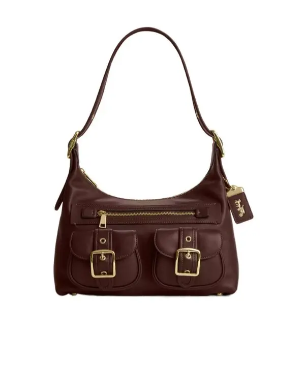COACH Allison Zip Top Shoulder Bag - Brown