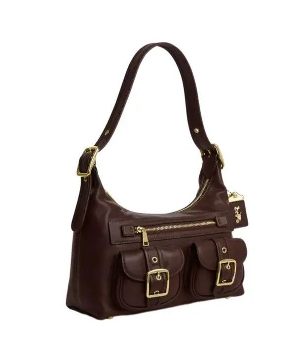 COACH Allison Zip Top Shoulder Bag - Brown