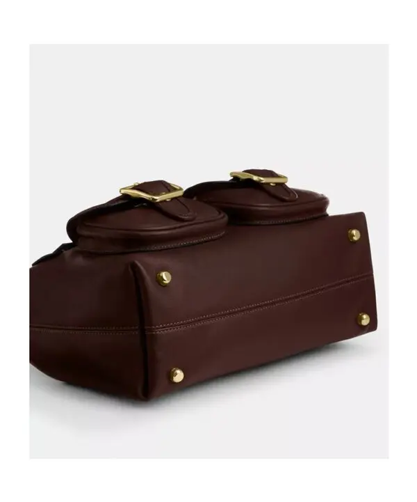 COACH Allison Zip Top Shoulder Bag - Brown
