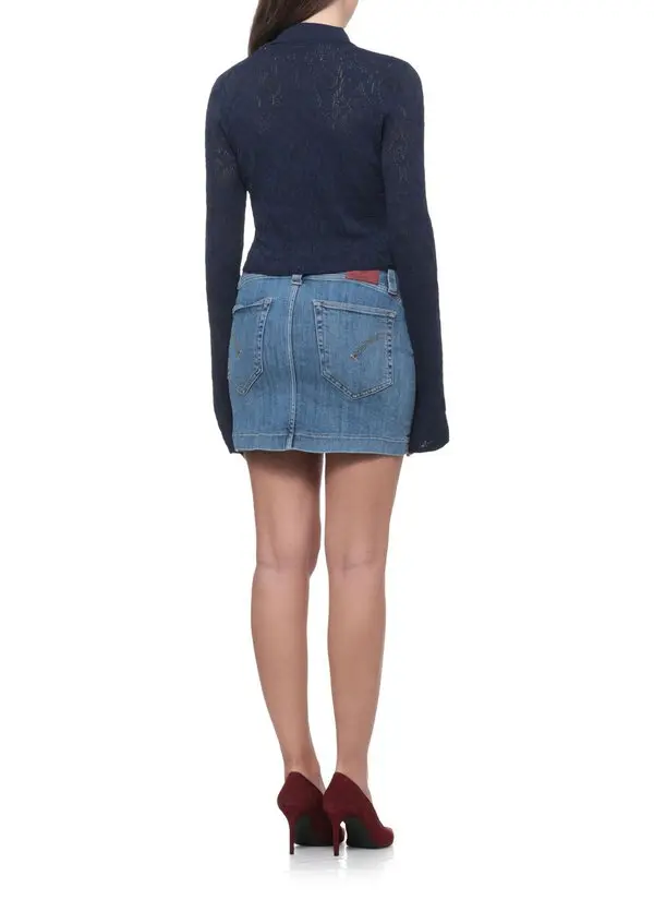 DONDUP Lace Cut-out Cropped Cardigan