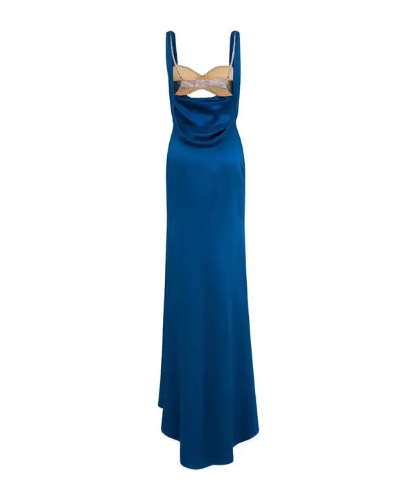 Giuseppe Di Morabito Long Dress With Crystal Bra Detail