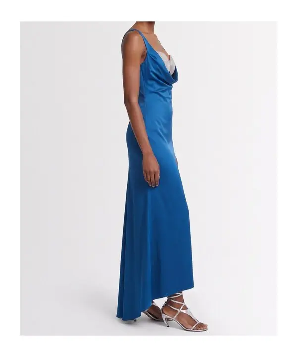 Giuseppe Di Morabito Long Dress With Crystal Bra Detail