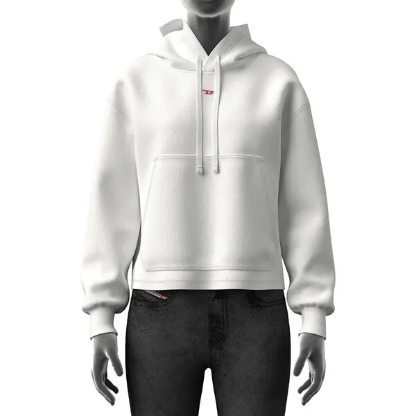 DIESEL® Cropped Hoodie - White