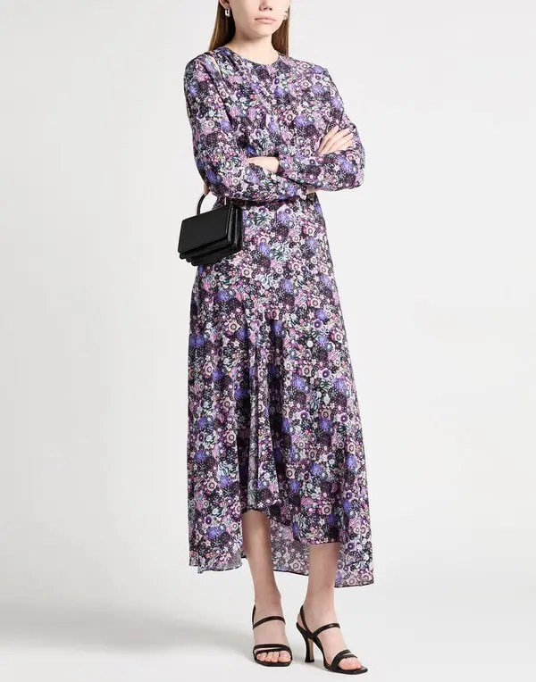 Isabel Marant Étoile Vintage Floral Print Long Sleeve Fitted Midi Dress