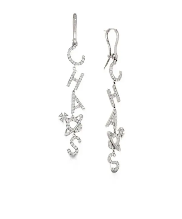 VIVIENNE WESTWOOD Letter Earrings - Gray