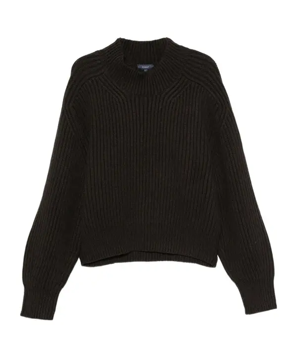 Soeur Half-turtleneck Ribbed Sweater - Black