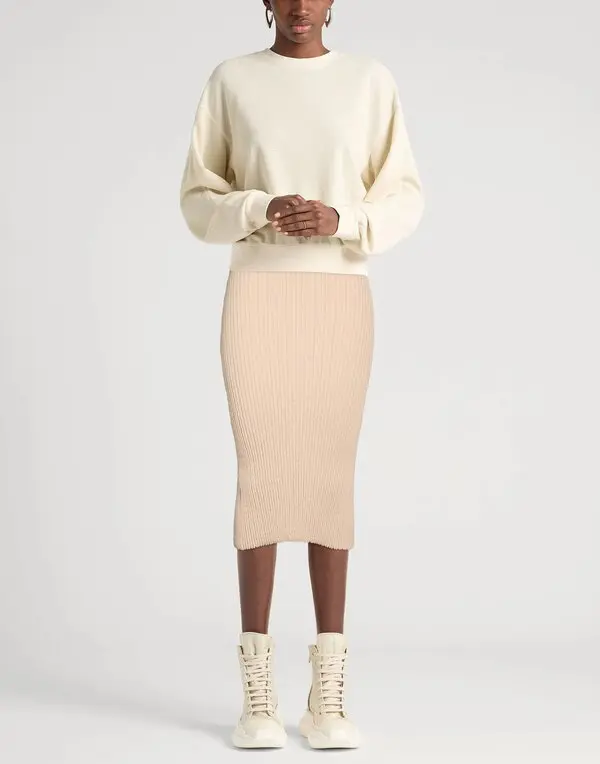 MAISON MARGIELA Ribbed Knit Midi Pencil Skirt