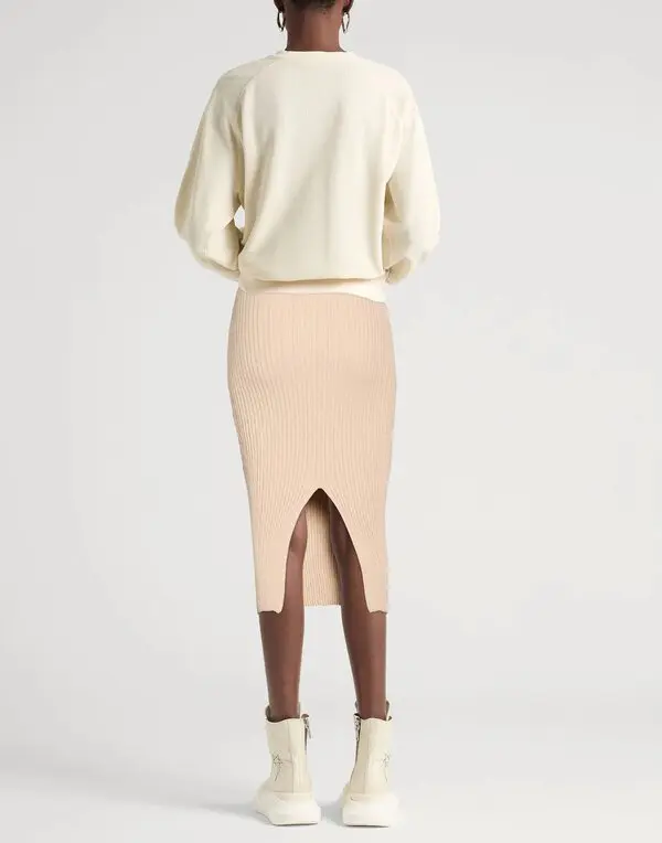 MAISON MARGIELA Ribbed Knit Midi Pencil Skirt