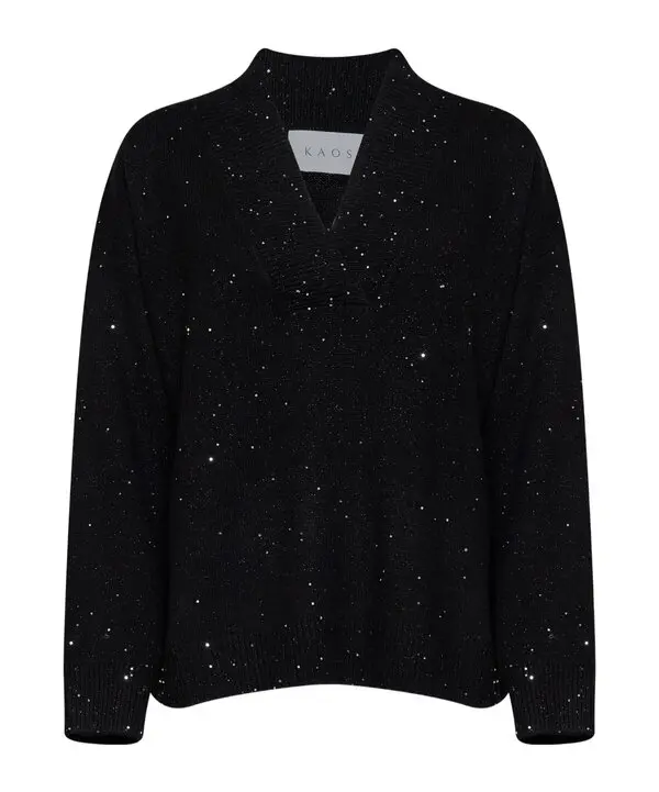 KAOS Long-sleeved Sweater - Black