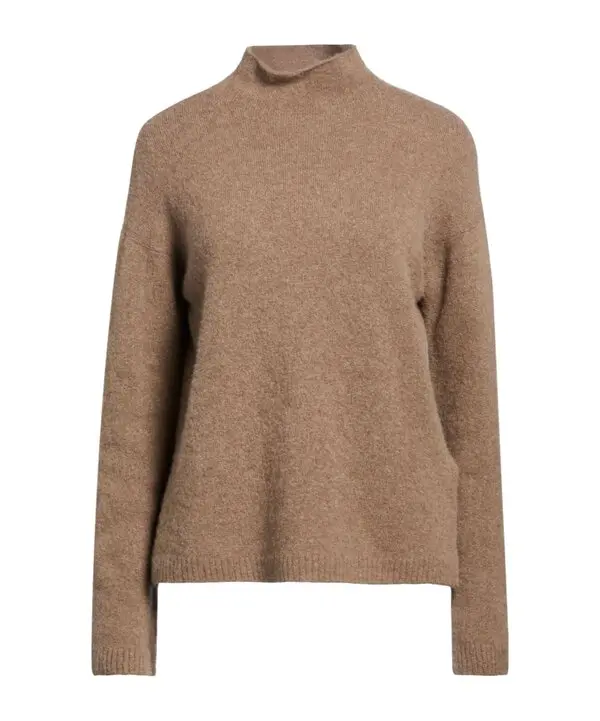 Max Mara Mock Neck Drop Shoulder Knit Sweater
