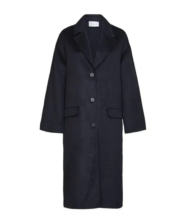 KAOS Long-sleeved Single-breasted Coat - Black