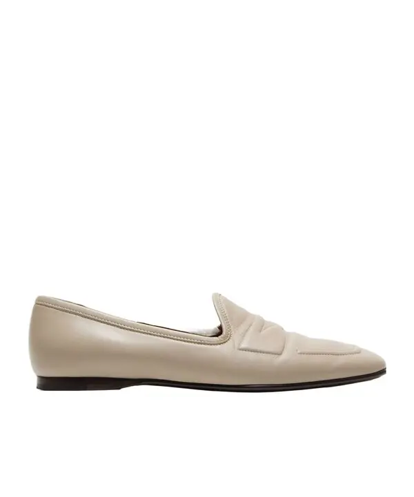 Acne Studios Leather Loafers - Nude
