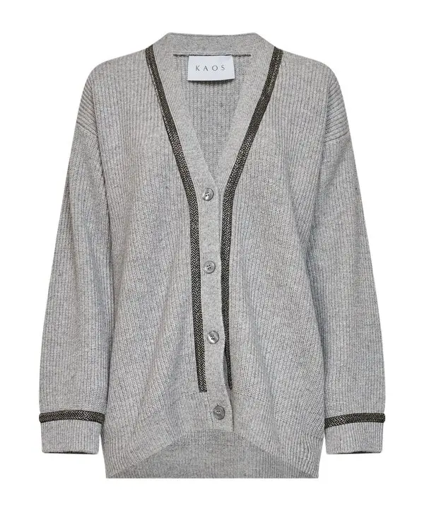 KAOS V-neck Cardigan - Gray