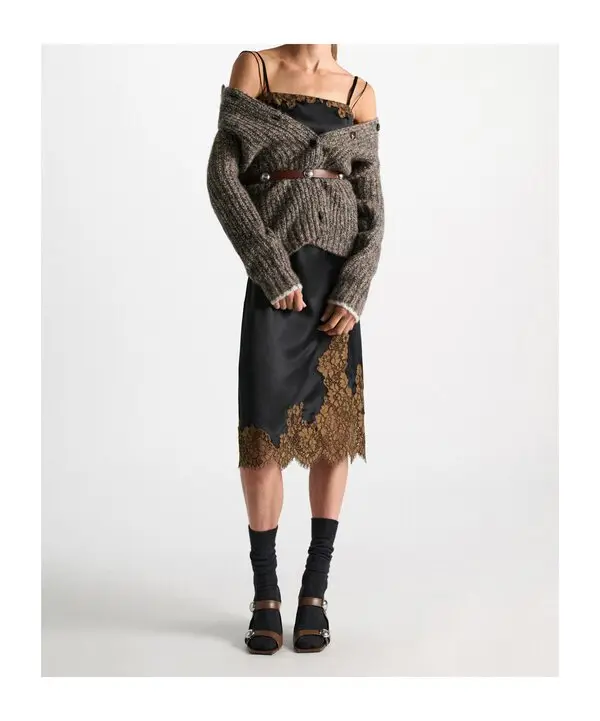 Dorothee Schumacher Shiny Statement Midi Lingerie Dress
