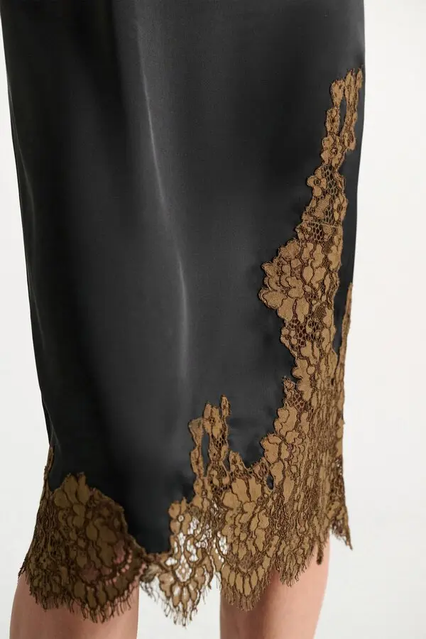 Dorothee Schumacher Shiny Statement Midi Lingerie Dress