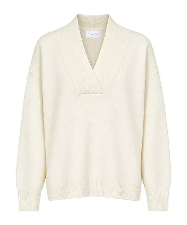 KAOS Long-sleeved Sweater - White