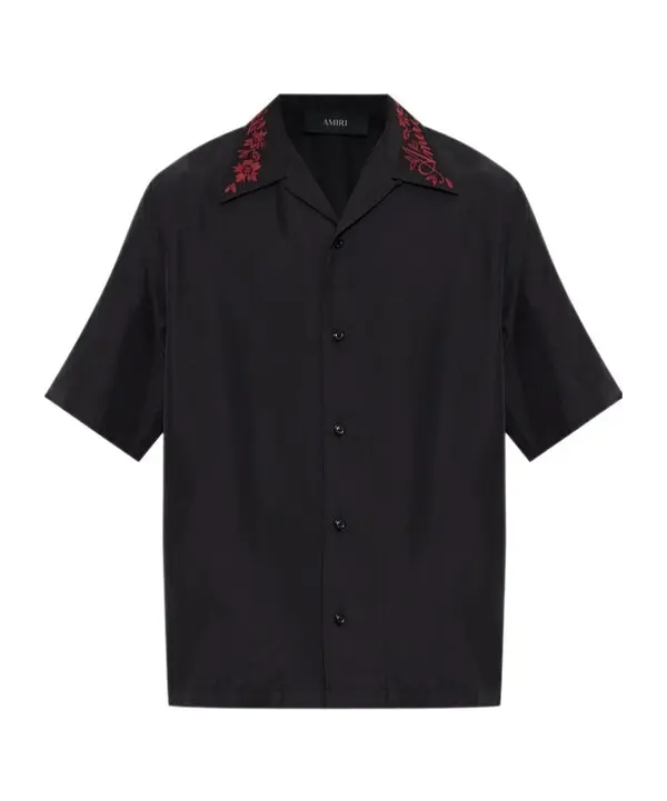 Amiri Embroidered Collar Short-sleeve Shirt