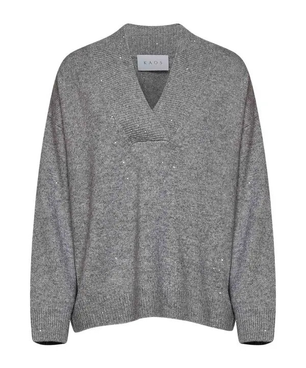 KAOS Long-sleeved Sweater - Gray