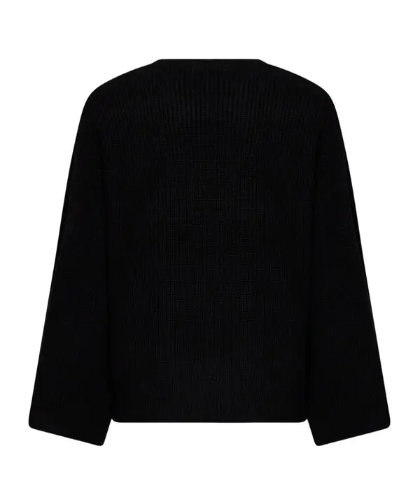 KAOS Button-sleeve Ribbed Knitted Sweater