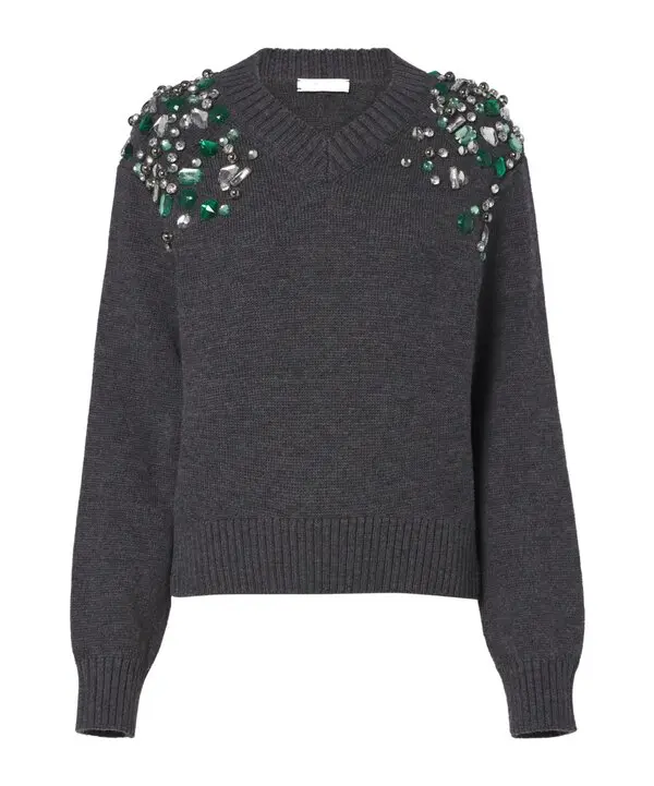 Dorothee Schumacher Sweater With Crystal Appliqué Decoration - Black