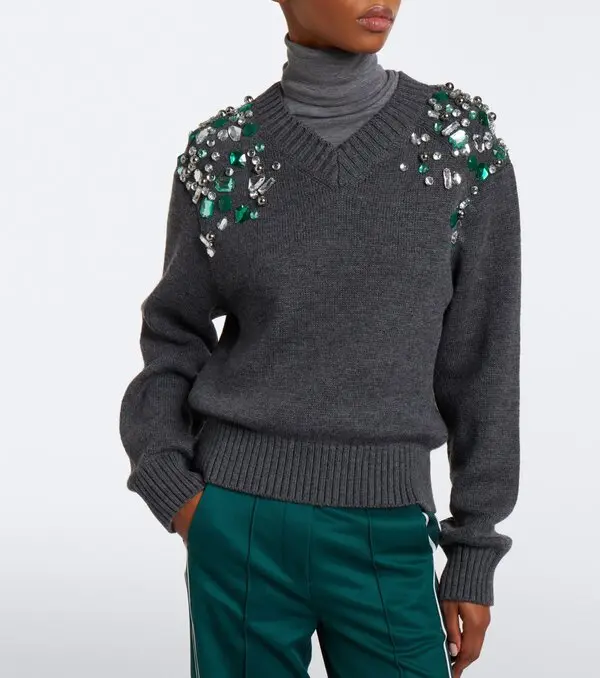 Dorothee Schumacher Sweater With Crystal Appliqué Decoration
