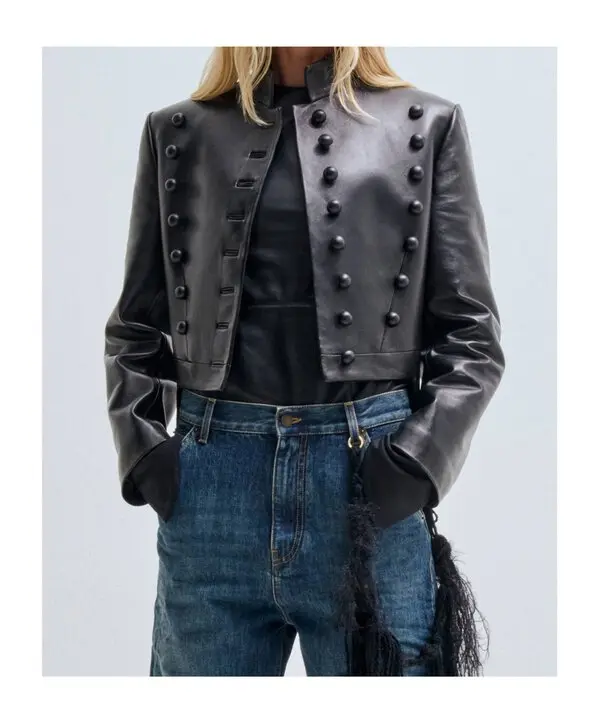 DARKPARK Moss Leather Napoleon Jacket